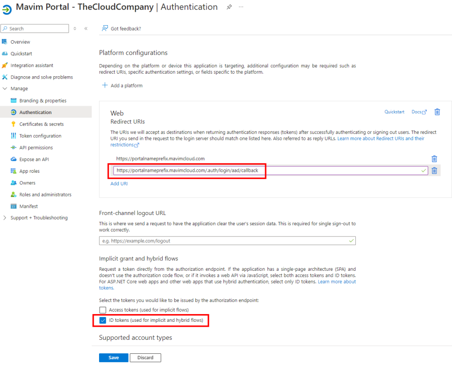 Onboarding | Federate Mavim Portal with Entra ID