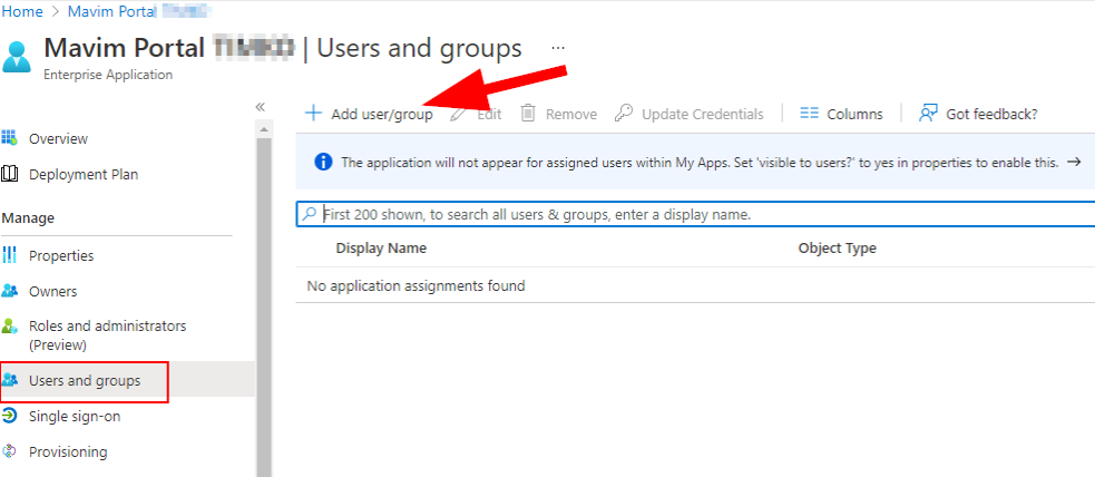 Onboarding | Federate Mavim Portal with Entra ID